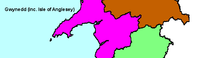 Identify counties of Wales