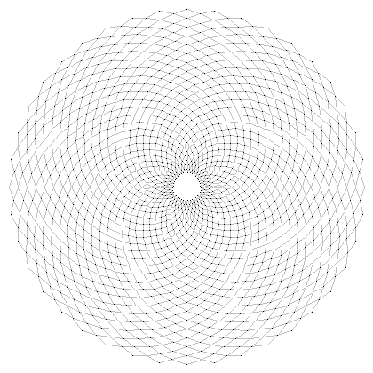 40 pin roundel (circular edge) - lines