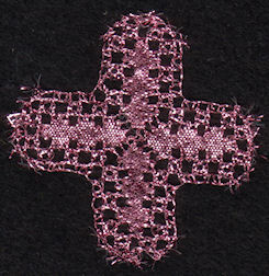Cross with roses round edge