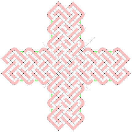 Big double strand Celtic cross