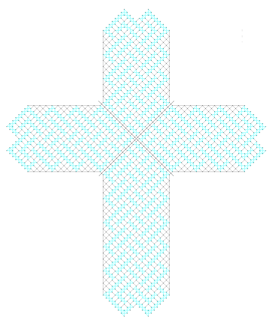 Alternate double strand Celtic cross
