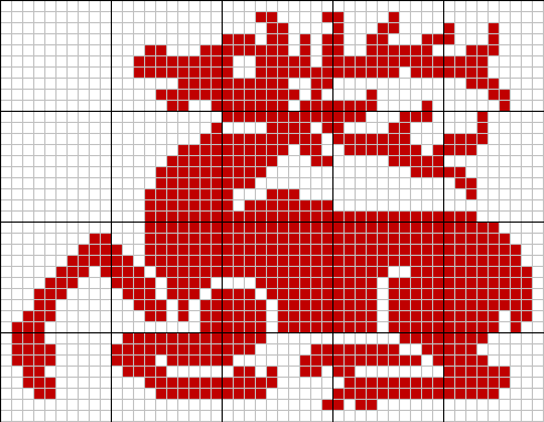 Sitting stag pattern